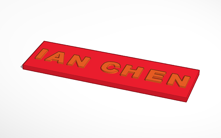 3D design Label - Tinkercad