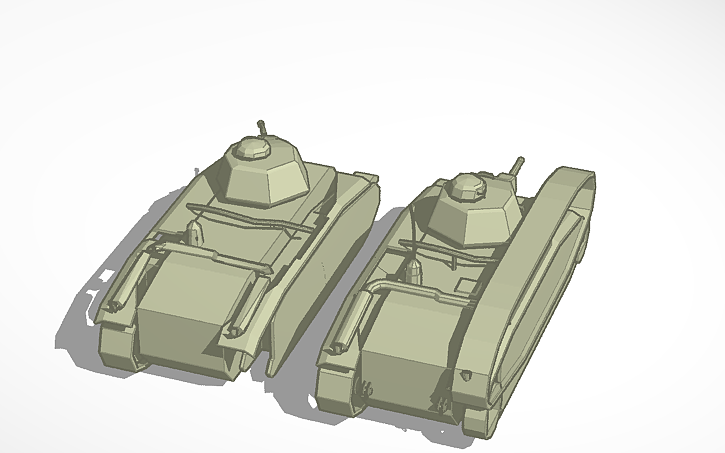 3D design Char B1 - Tinkercad