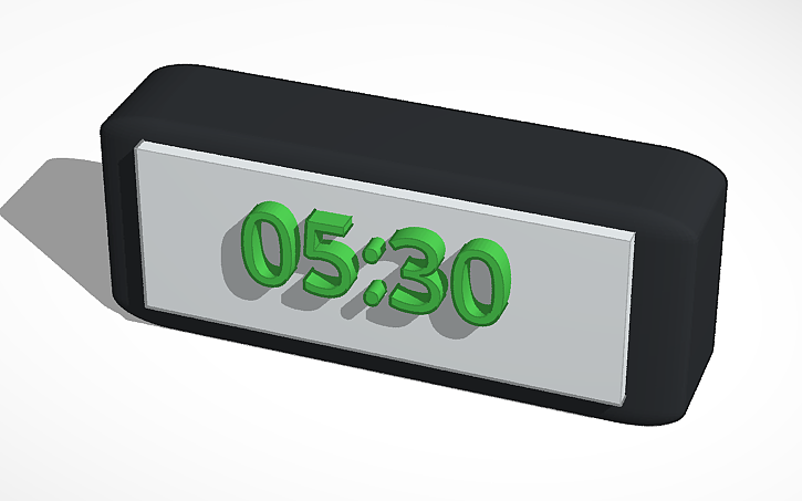 3D design Digital Clock - Tinkercad