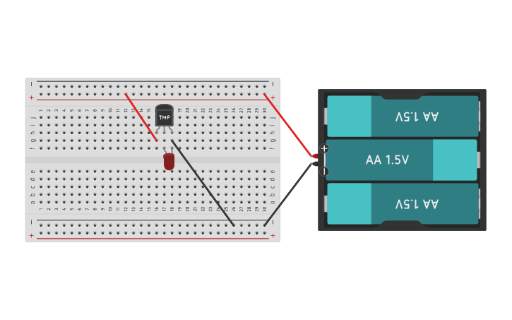 Circuit design NTC - Tinkercad