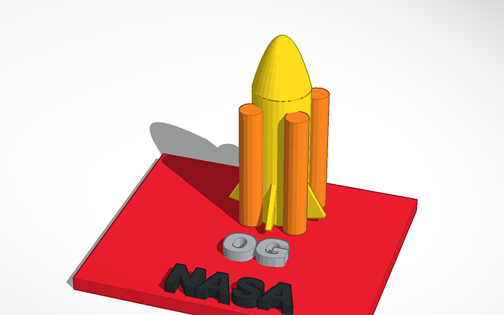 3D design rocket - Tinkercad