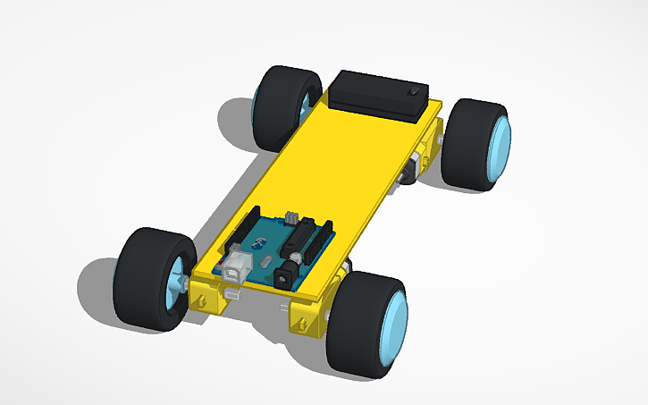3D design Chasis para robot móvil - Tinkercad