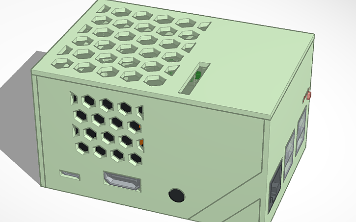 3D design raspberry pi 3b case - Tinkercad