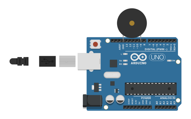 Circuit design SONIDO CON PIEZO - Tinkercad