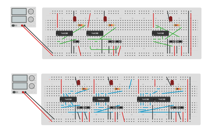 Circuit design REALIZATION OF LOGIC GATES USING UNIVERSAL GATES - Tinkercad