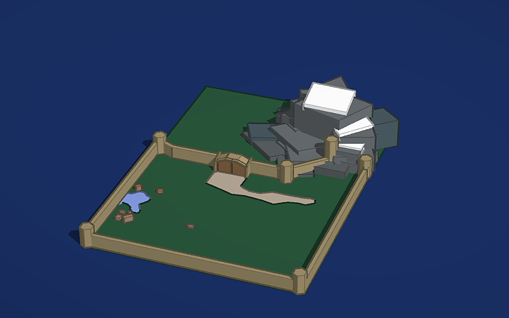 3D design Tinkercasted map [Mighty peaks] - Tinkercad