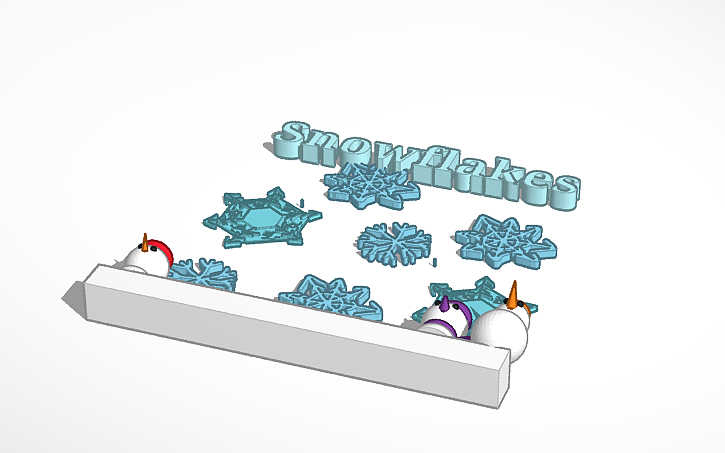 3D design snow flakes - Tinkercad