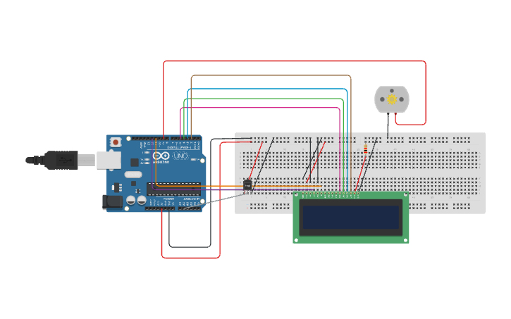 Circuit design Temperature Based Fan Speed Control Using Arduino Uno R3 ...