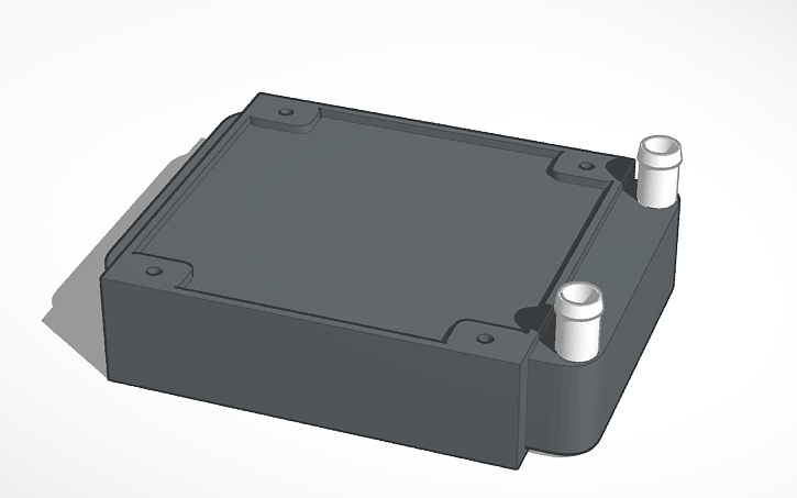 3D design 80mm water radiator cooler - Tinkercad