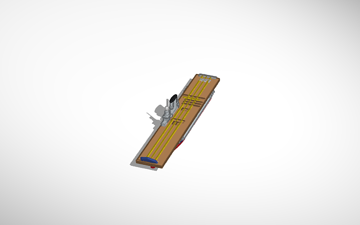 3D design USS Lexington CV-2 - Tinkercad