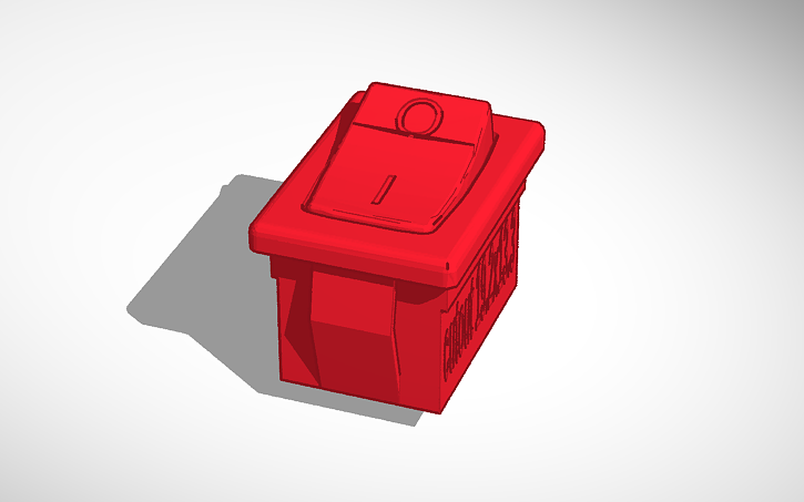 3D design rocker switch - Tinkercad