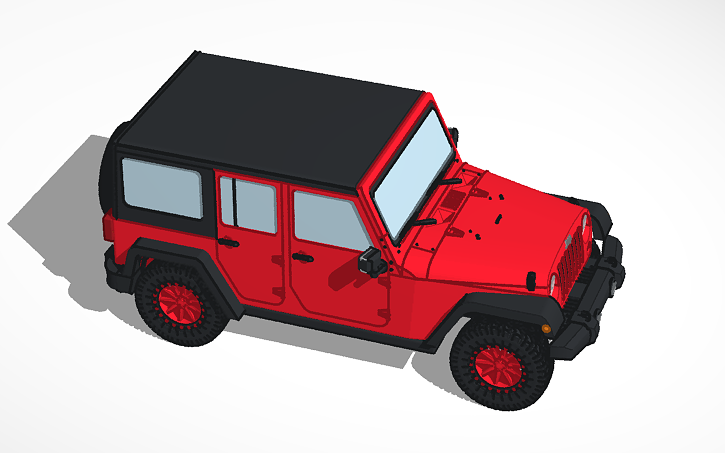 3D design Jeep Wrangler - Tinkercad