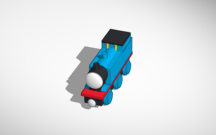 3D design wooden train engine 1 - Tinkercad