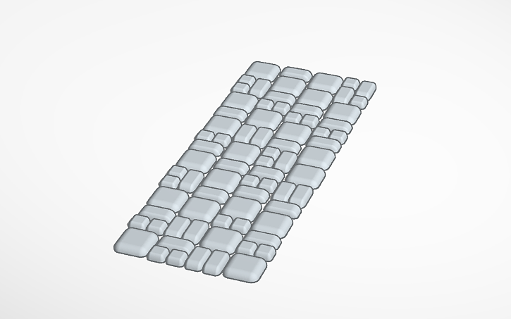 3D design Road Stone Path - Tinkercad