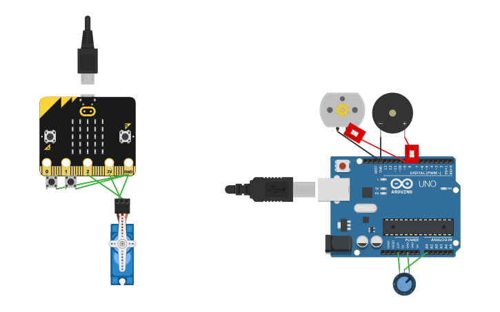 Circuit design Pet and engine system - Tinkercad