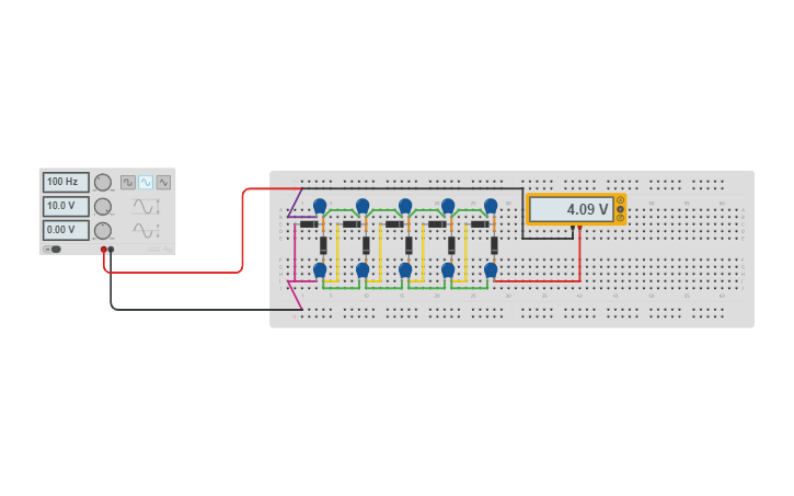 Circuit design Voltage Multiplier - Tinkercad