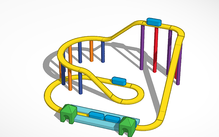 3D design ROLLER COASTER - Tinkercad