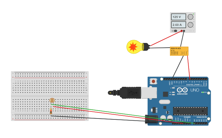 Circuit Design Ldr Controlling Light Bulb Tinkercad