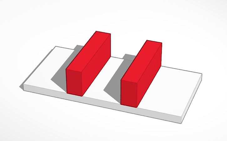 3D design guide tiroir separation fond - Tinkercad