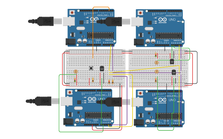 Circuit design Multiple Input and single output Embedded System - Tinkercad
