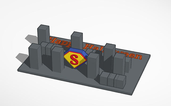 3D design Superman - Tinkercad