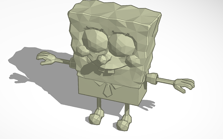 3D design Spongebob Squarepants - Tinkercad