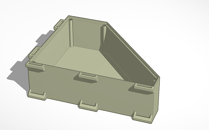3D design Triangle Battery Box - Tinkercad