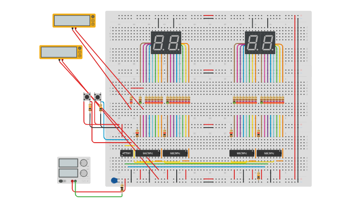 Circuit design Table Tennis Scoreboard Project - Tinkercad