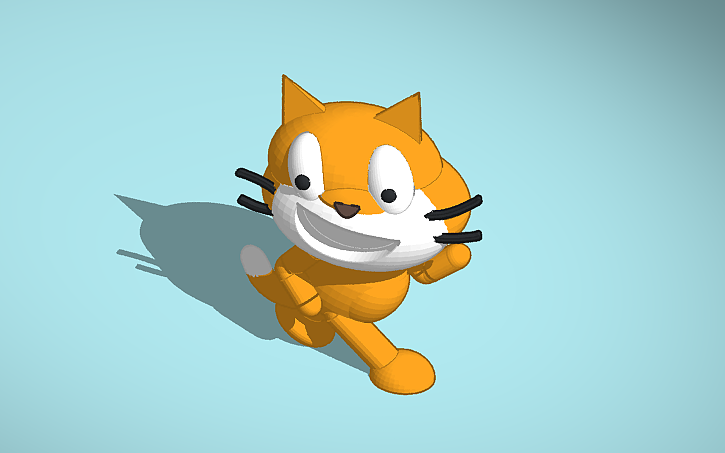 3D design Copy of Light Up a Story with Code Challenge: SCRATCH_CAT ...