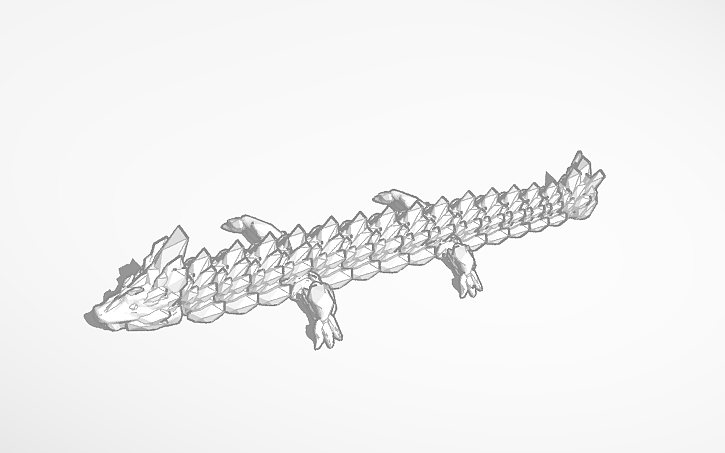3D design Articulated Dragon - Tinkercad