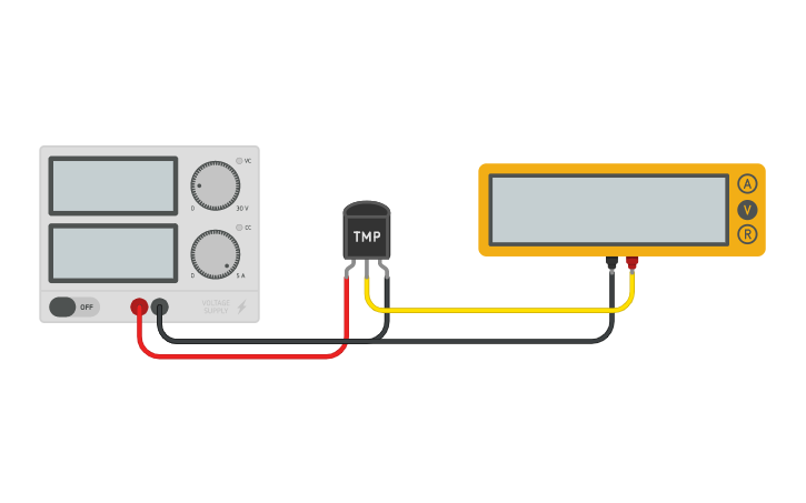 Circuit design Calibrando Sensor de Temperatura - Tinkercad