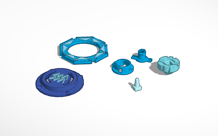 3D design Beyblade burst Alter Aqua.0.Rf - Tinkercad