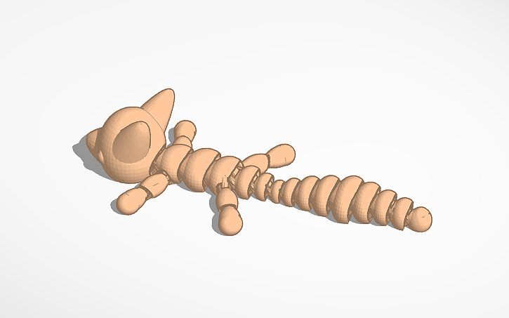 3D design Flexi fox toy - Tinkercad