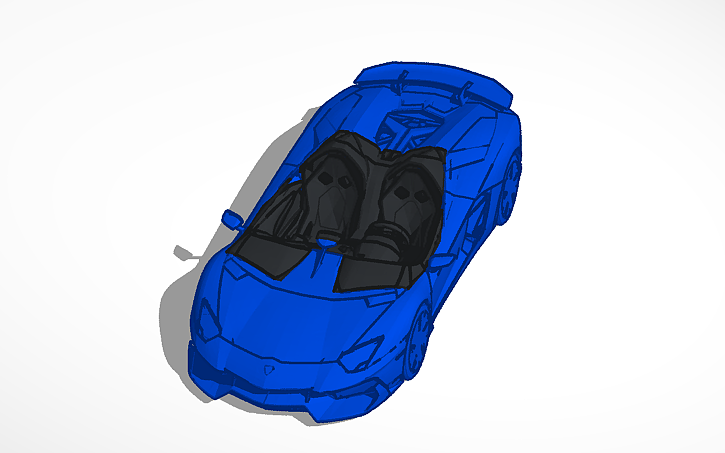 3D design Lamborghini Aventador J wip - Tinkercad