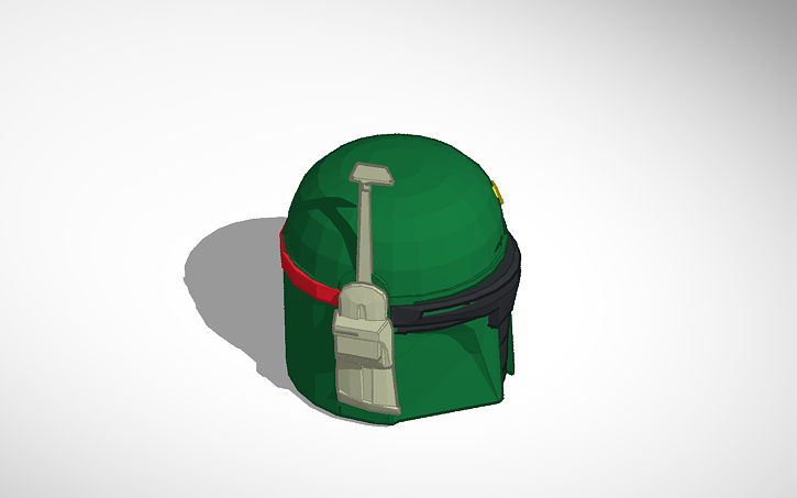 3D design Boba Fett helmet - Tinkercad
