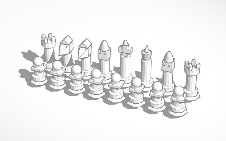 3D design Chess - Tinkercad