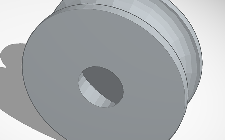 3D design metal pulley - Tinkercad