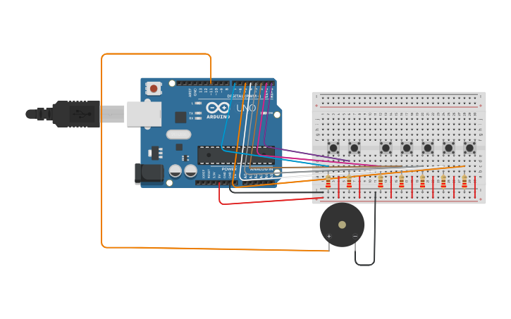 Circuit design music player - Tinkercad