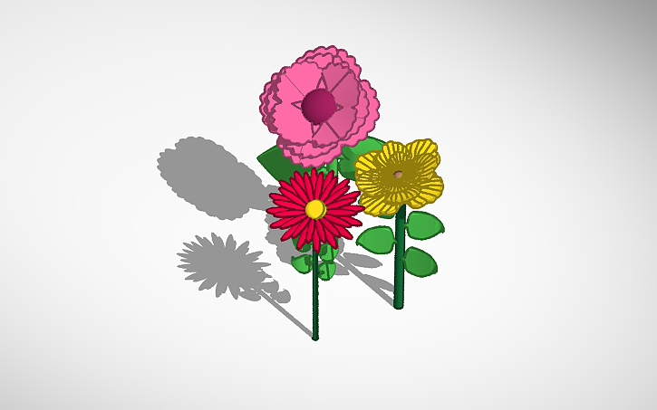 3D design Flowers - Tinkercad