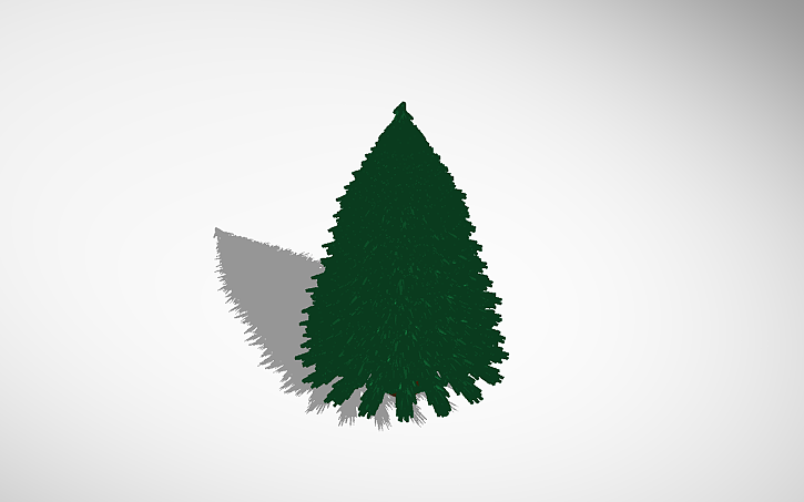 3D design Realistic Pine Tree - Tinkercad