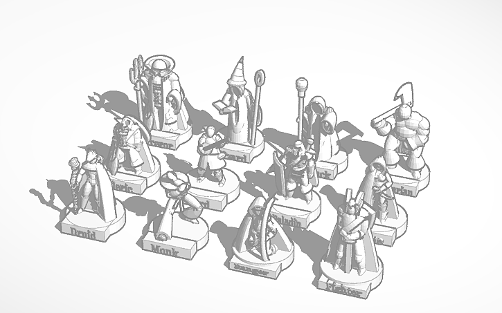 3D design dnd mini - Tinkercad