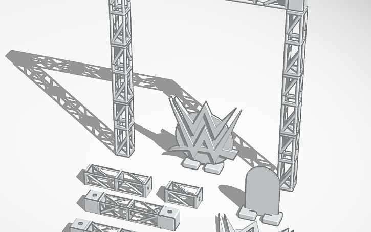3D design WWE Wrestling Stage Truss System - Tinkercad