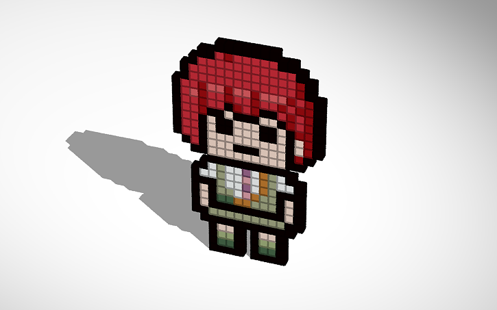 3D design Danganronpa 2, Mahiru pixel art - Tinkercad