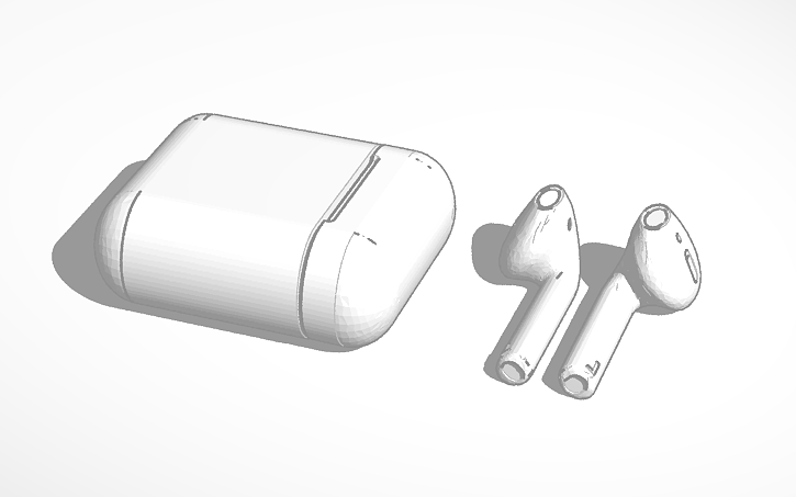 3D design AIRPODS Case with Airpods - Tinkercad