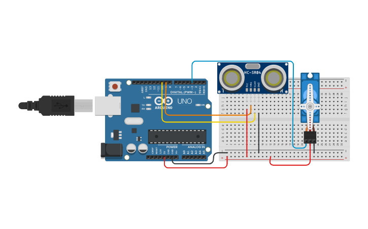 Circuit design door - Tinkercad