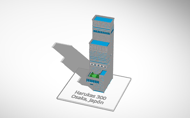 3D design Harukas 300, Osaka (Japón) Versión en ESPAÑOL - Tinkercad
