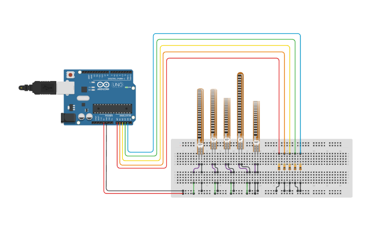 Circuit design Flex-Sensor Based Hand Rehabilitation Monitor - Tinkercad