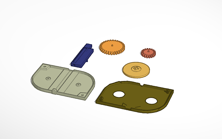 3D design 2D6 Dice Spinner - Tinkercad