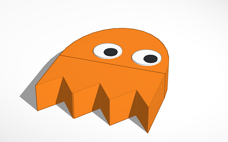 3D design Pacman Ghost - Tinkercad