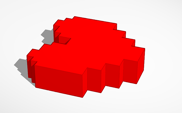 3D design Undertale soul - Tinkercad